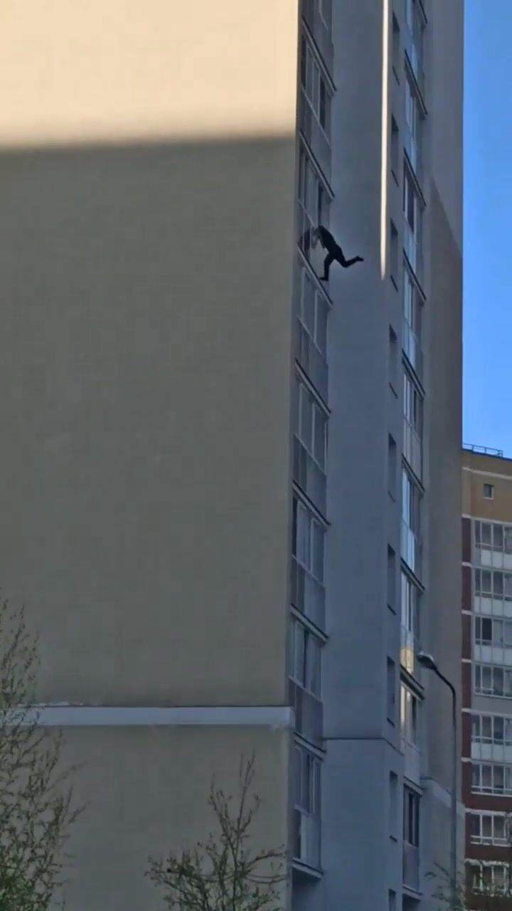 A Man Jumps From The Seventh Floor. Russia